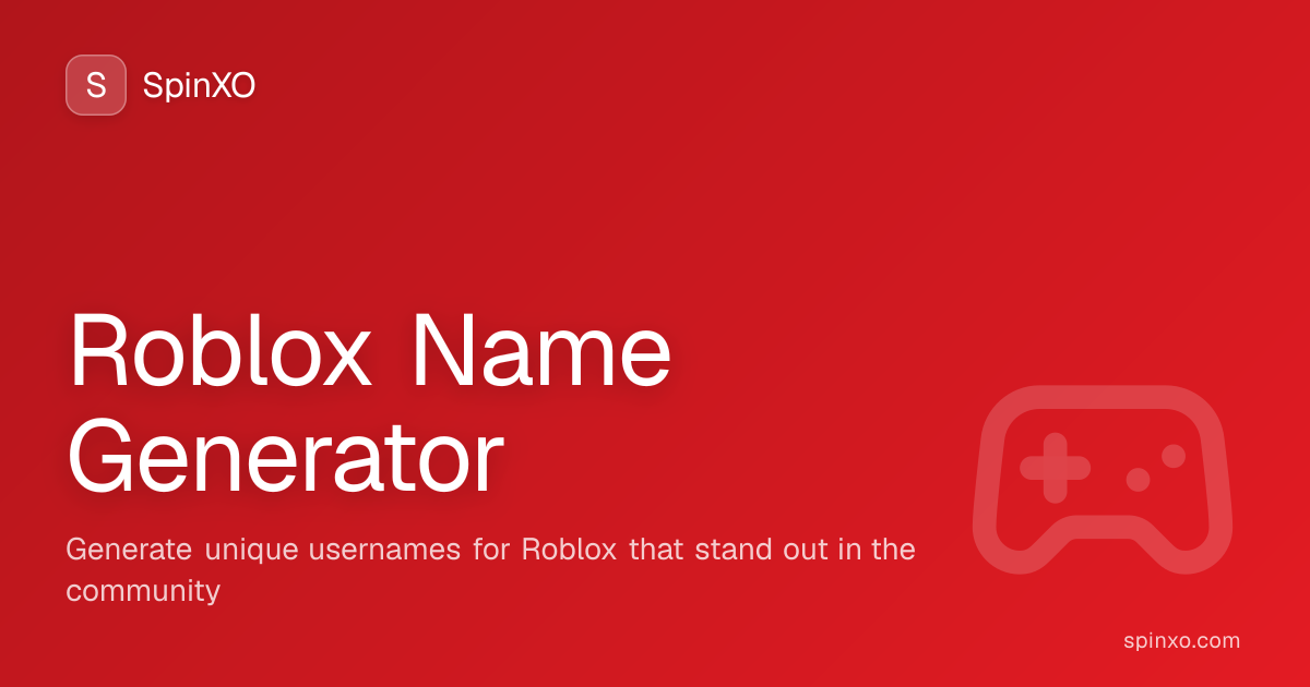 Nomes para Roblox – Gerador de 1000+ ideias criativas (2026) | SpinXO
