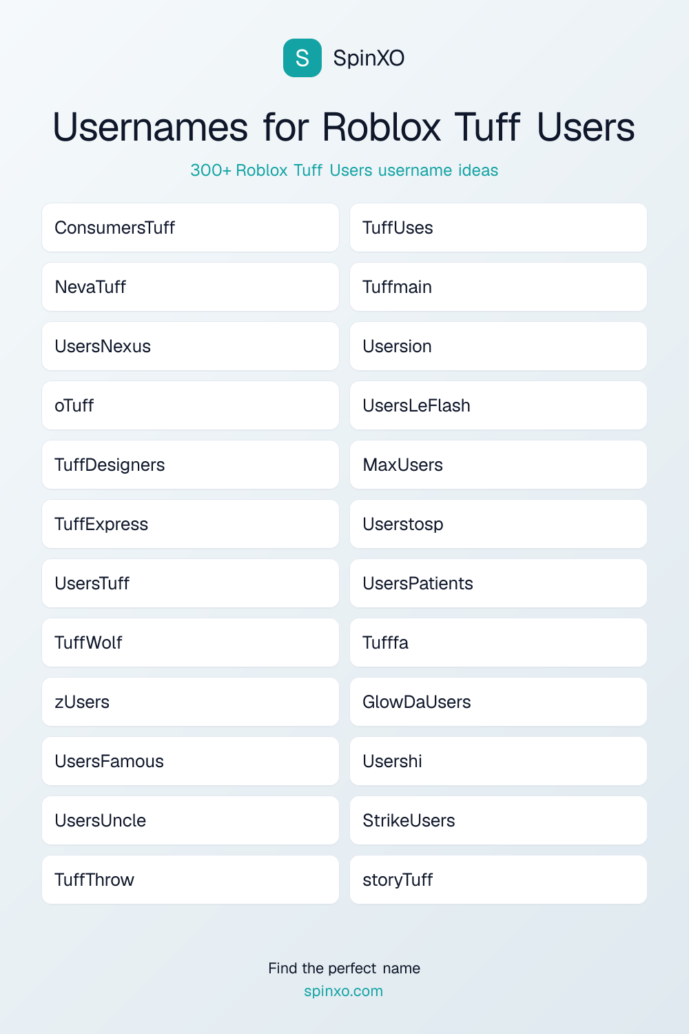 Roblox Tuff Users Username Ideas - 300+ Aesthetic, Cute & Cool Names ...